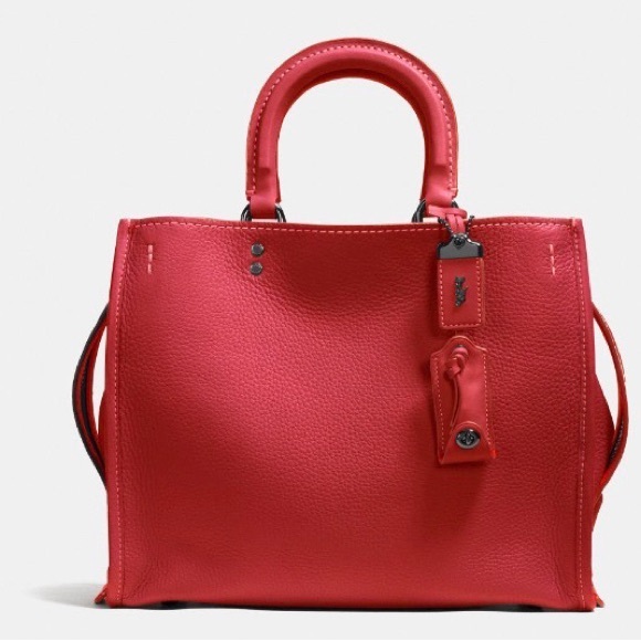 Coach | Bags | Coach 941 Rogue Red Leather Satchel | Poshmark